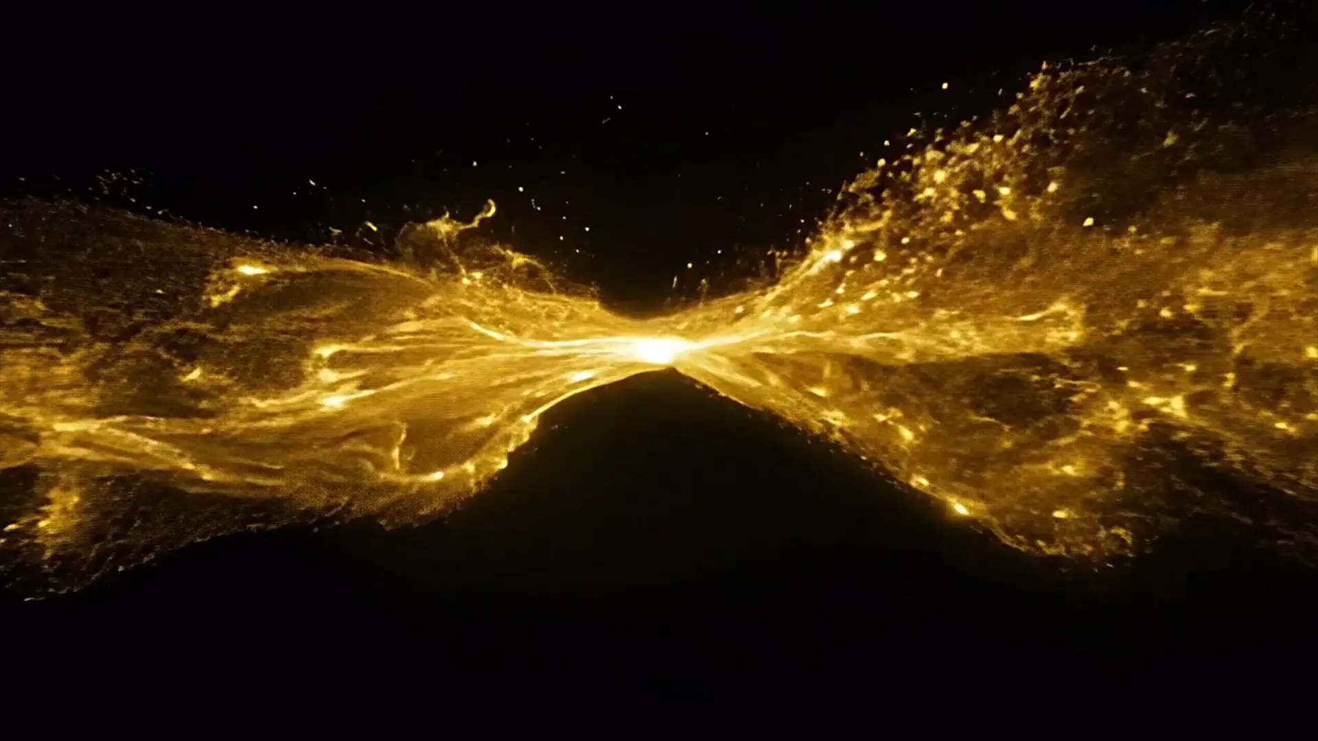 Golden Particle Flow Overlay For Title Animation | Videos